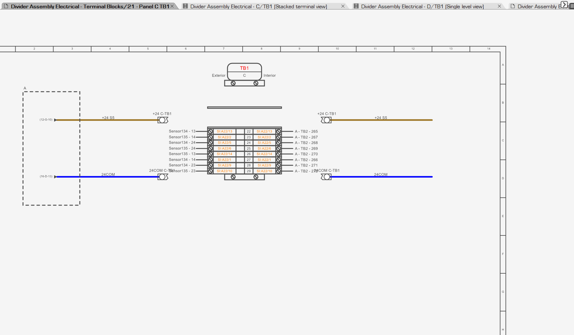 Terminal Layout Connection Labels | SkyCAD - Electrical CAD software