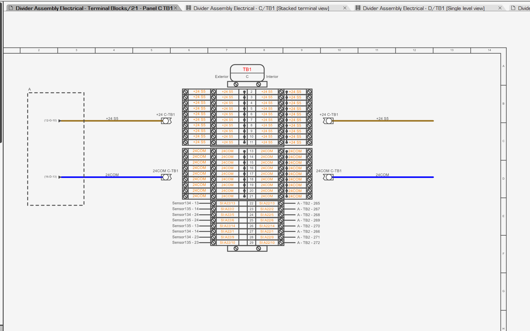 Terminal Layout Connection Labels | SkyCAD - Electrical CAD software