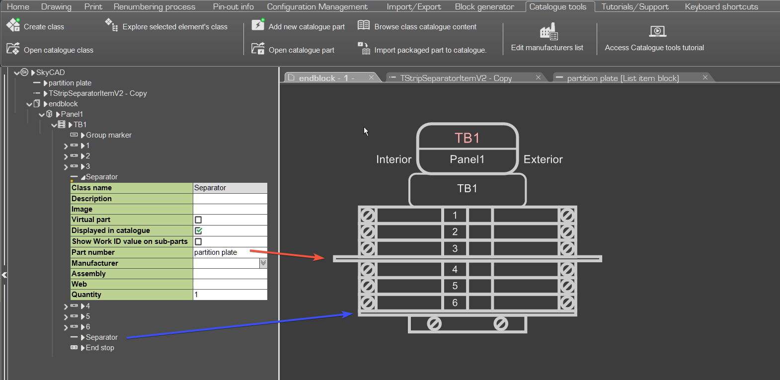 Modifying Terminal Block Layout | SkyCAD - Electrical CAD software