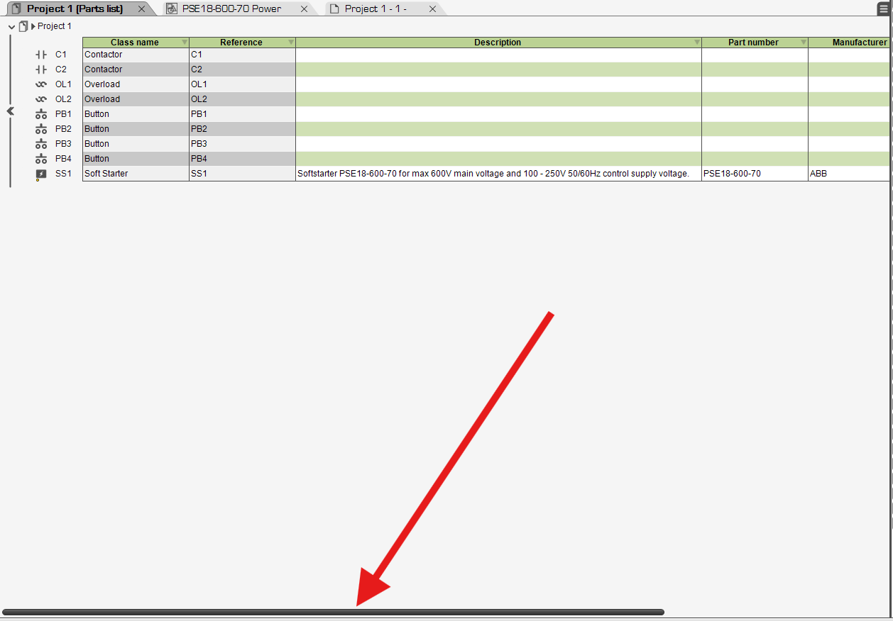 Horizontal scrolling? | SkyCAD - Electrical CAD software
