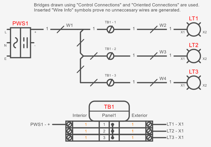 How to visually represent terminal bridging | SkyCAD - Electrical CAD ...