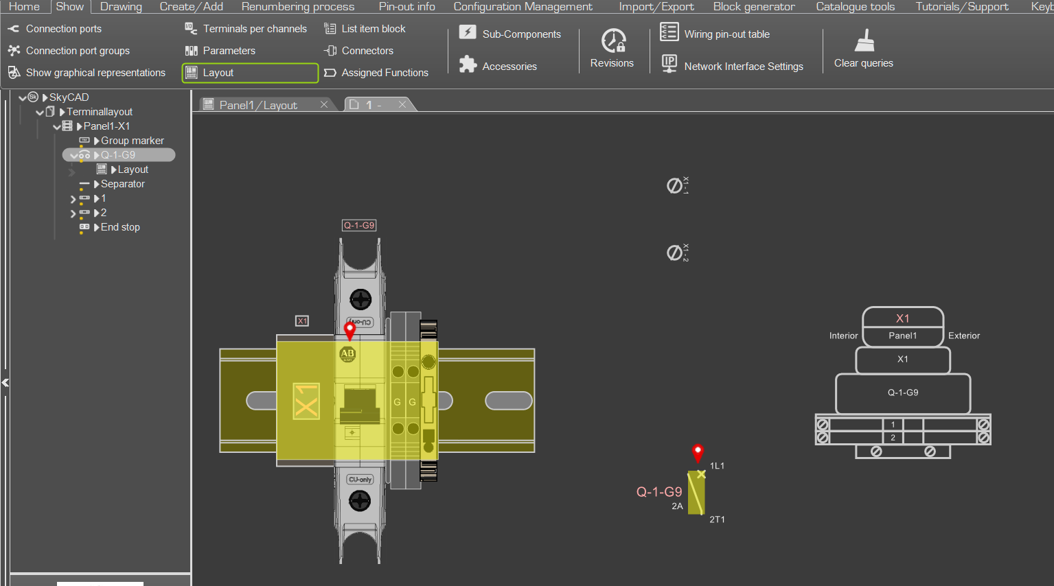 Terminal Strip Layout elements and Imported images | SkyCAD ...