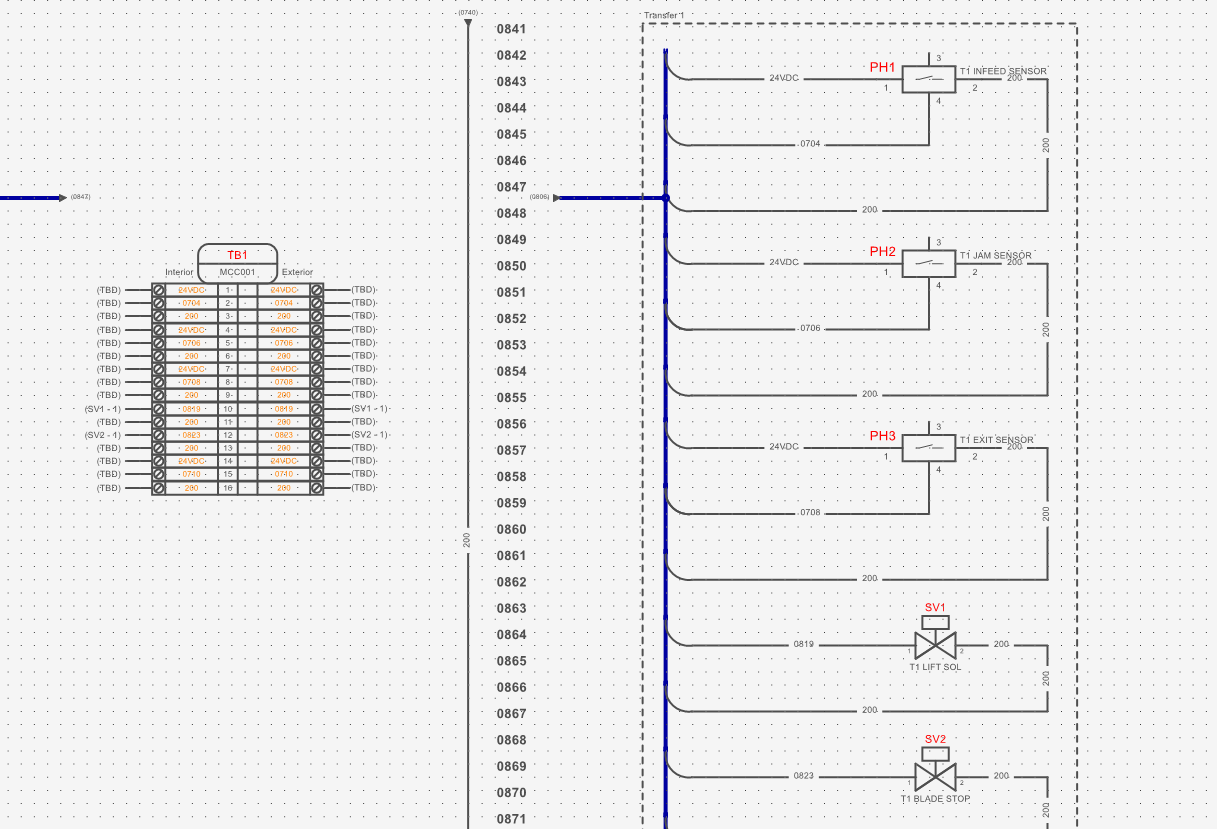 Terminal Strip Linking | SkyCAD - Electrical CAD software