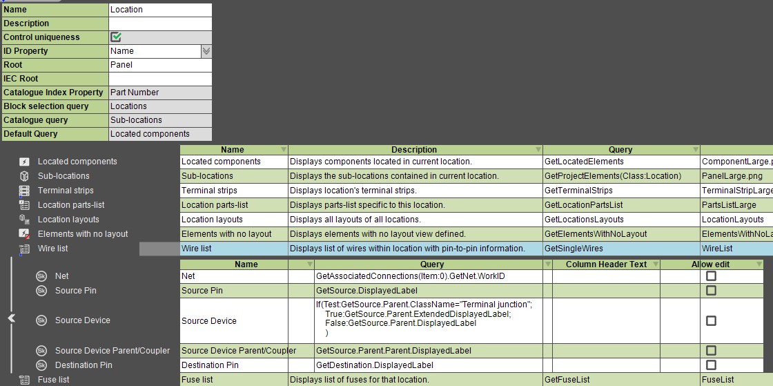 Wire List Query | SkyCAD - Electrical CAD software