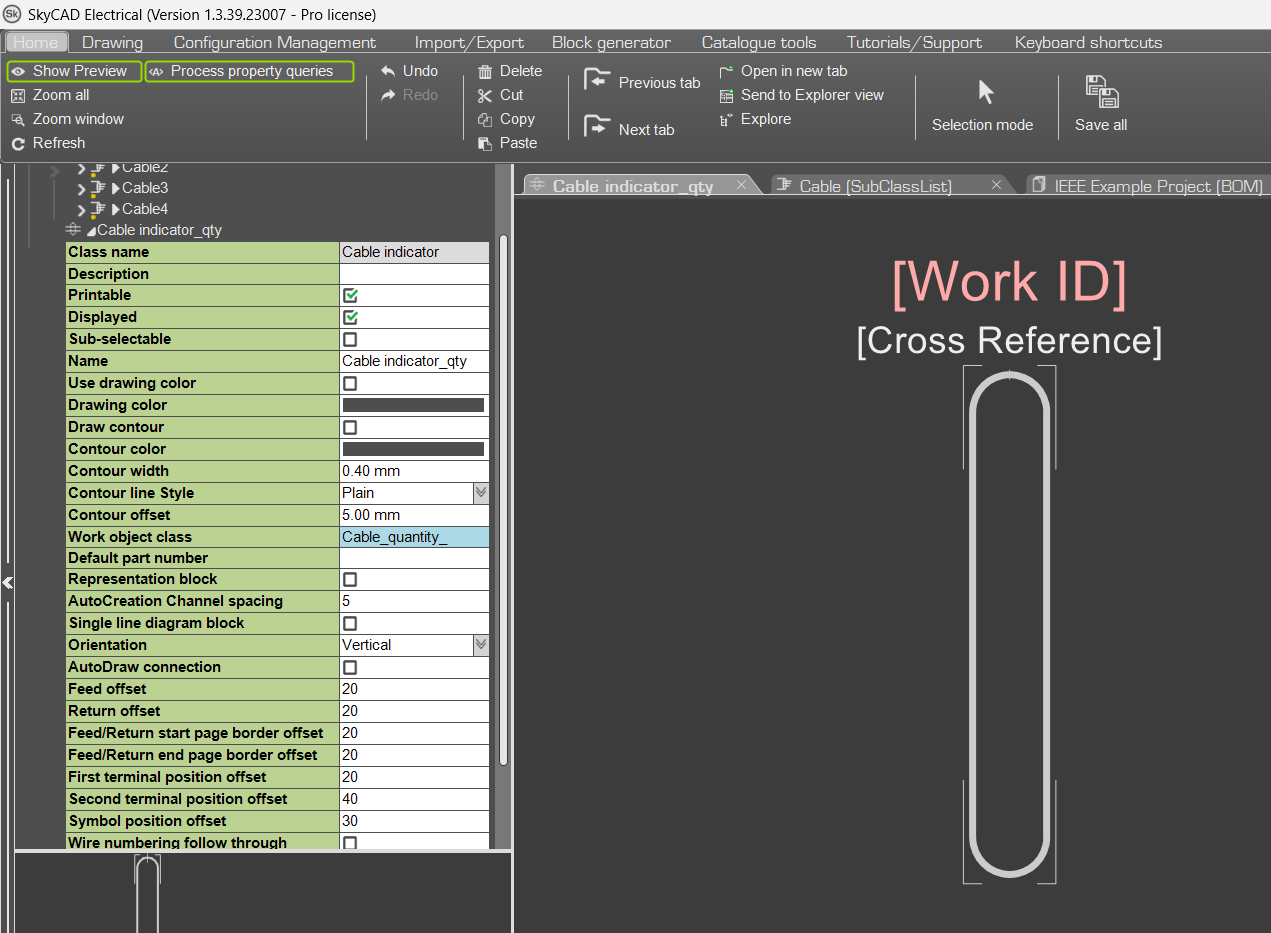 Count some cables as units instead mm | SkyCAD - Electrical CAD software