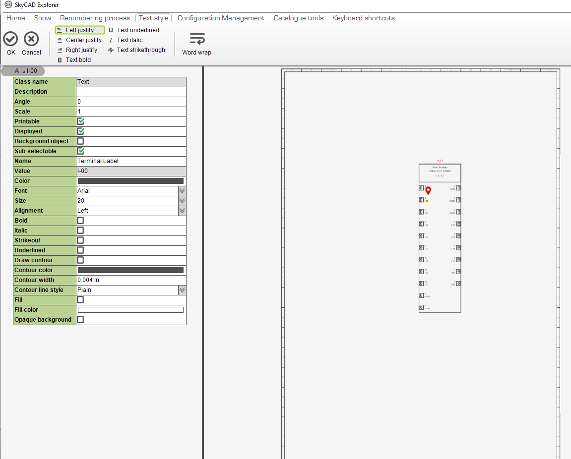 PLC Terminal Labels Not Being Displayed | SkyCAD - Electrical CAD software