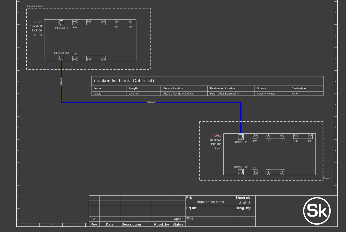 Source/Destination for cables with no wires | SkyCAD - Electrical CAD ...