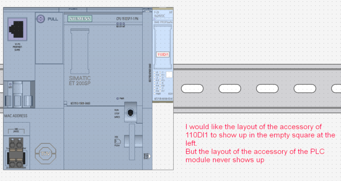 PLC and modules layout | SkyCAD - Electrical CAD software