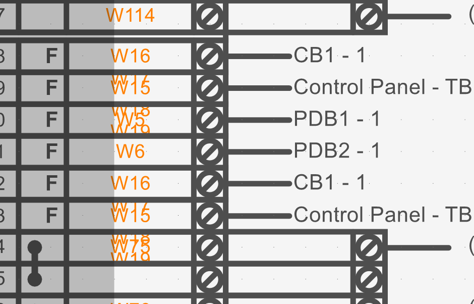 Terminal Strip Wiring vs Labels | SkyCAD - Electrical CAD software