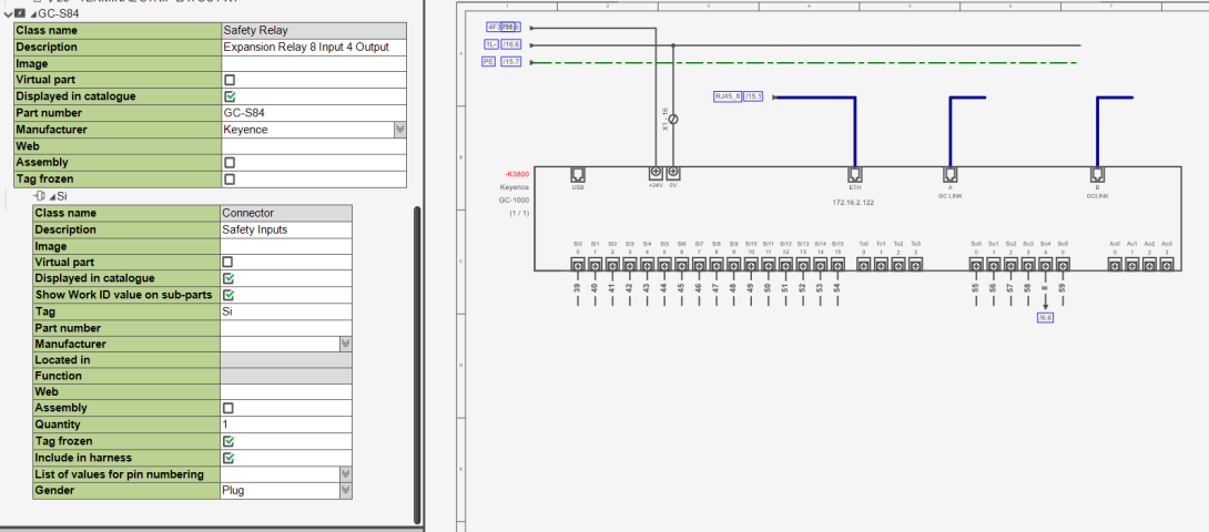 Connector Label for Block Generator | SkyCAD - Electrical CAD software