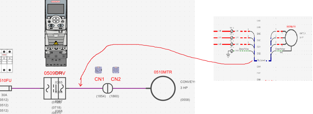 Link Single Line Diagram cable | SkyCAD - Electrical CAD software