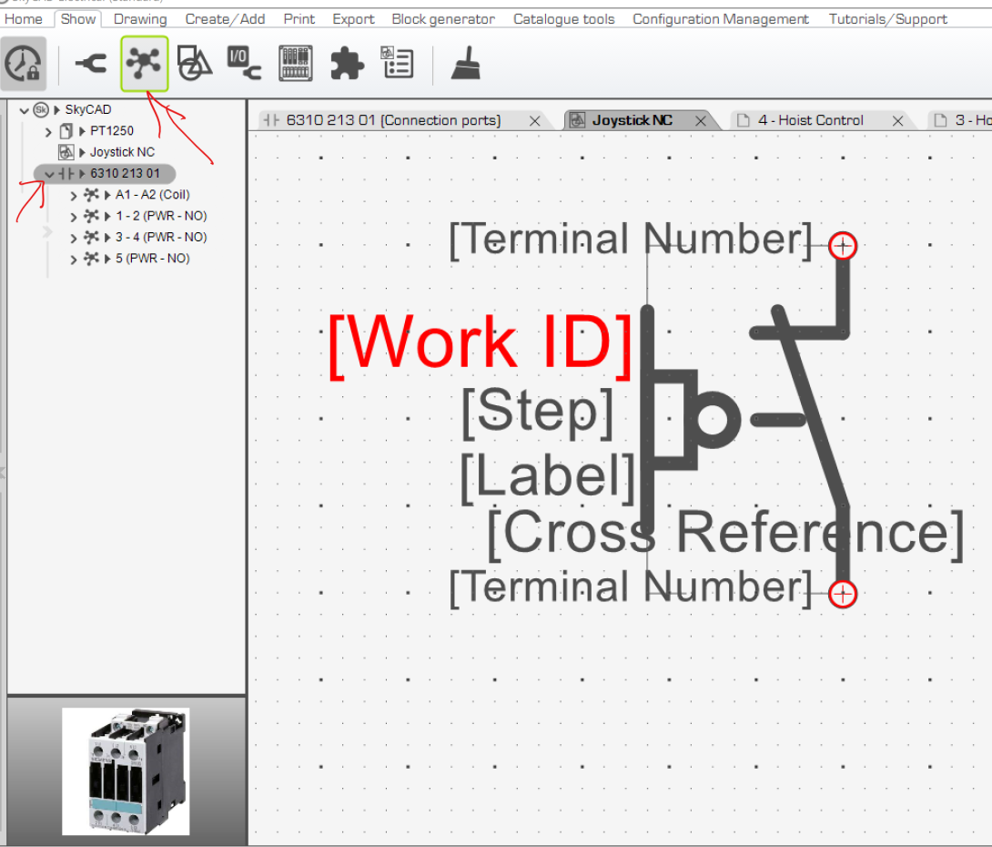 Open Block - Connection Group | SkyCAD - Electrical CAD software