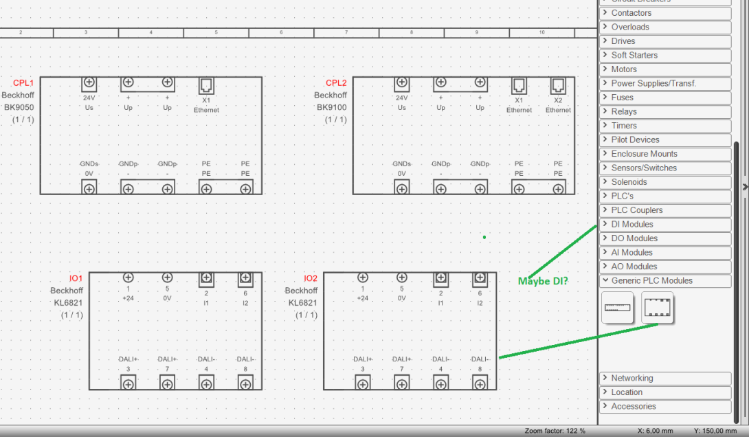 How define symbol Beckhoff KL6821? | SkyCAD - Electrical CAD software