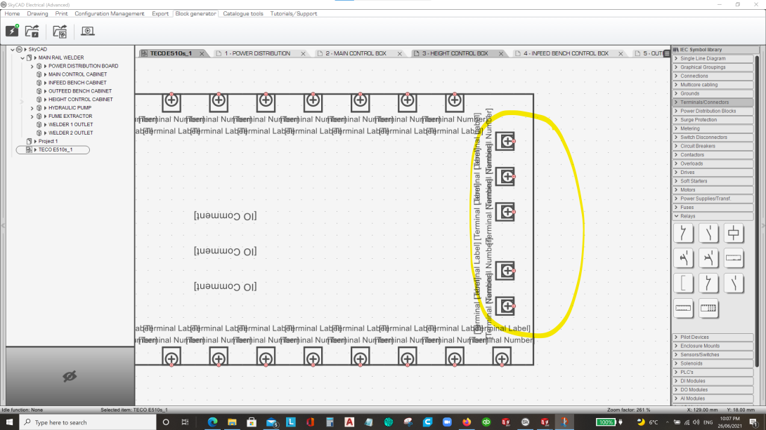 generic terminal direction in template block. | SkyCAD - Electrical CAD ...