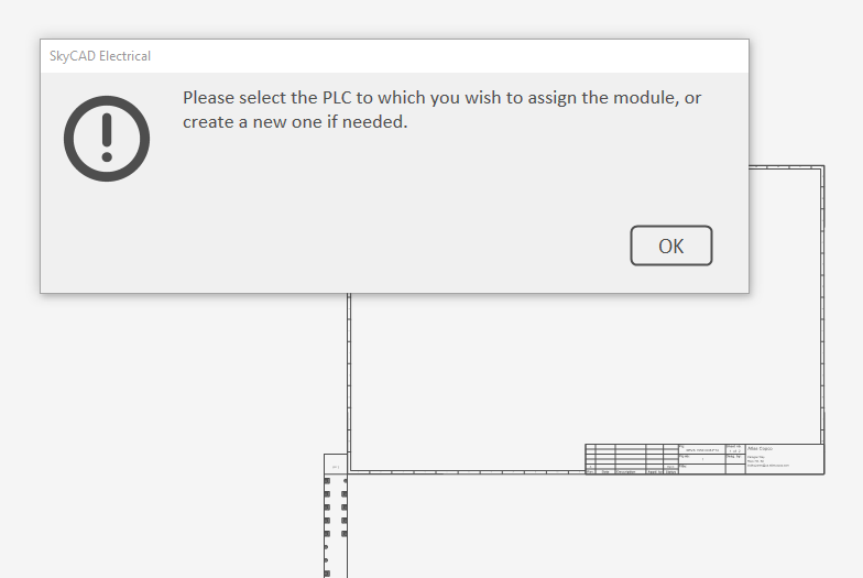 Unable To Insert PLC Symbol | SkyCAD - Electrical CAD software