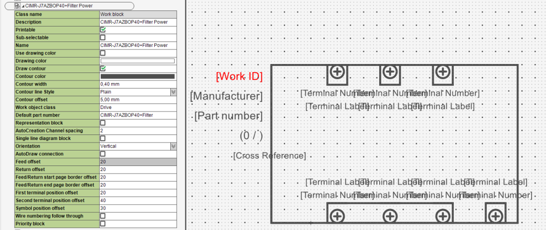 Terminal spacing on blocks | SkyCAD - Electrical CAD software