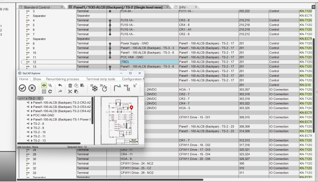 Terminal Strip | SkyCAD - Electrical CAD software